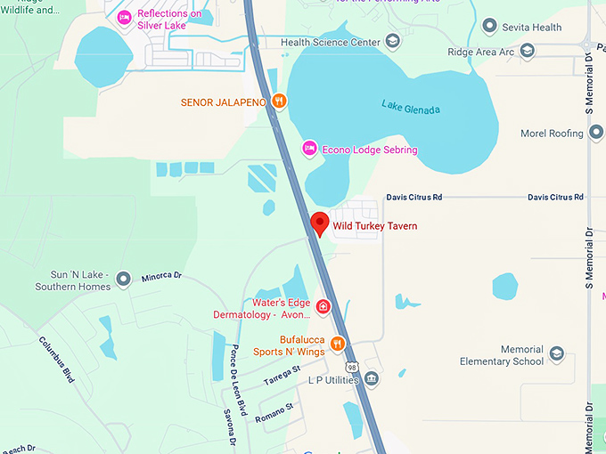 16. wild turkey tavern map