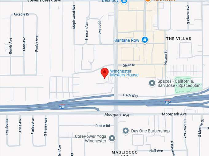 16. winchester mystery house map