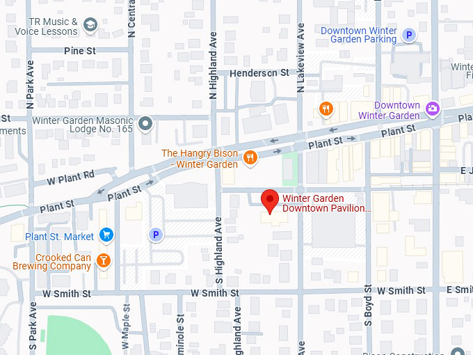 16. winter garden downtown pavilion and farmers market map