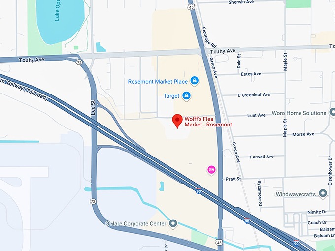 16. wolff's flea market rosemont map