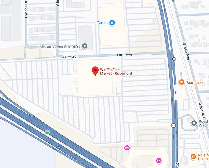 16. wolff's flea market rosemont map