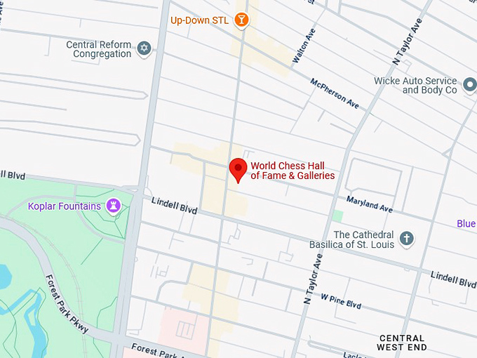 16. world chess hall of fame & galleries map