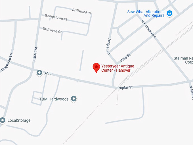 16. yesteryear antique center hanover map