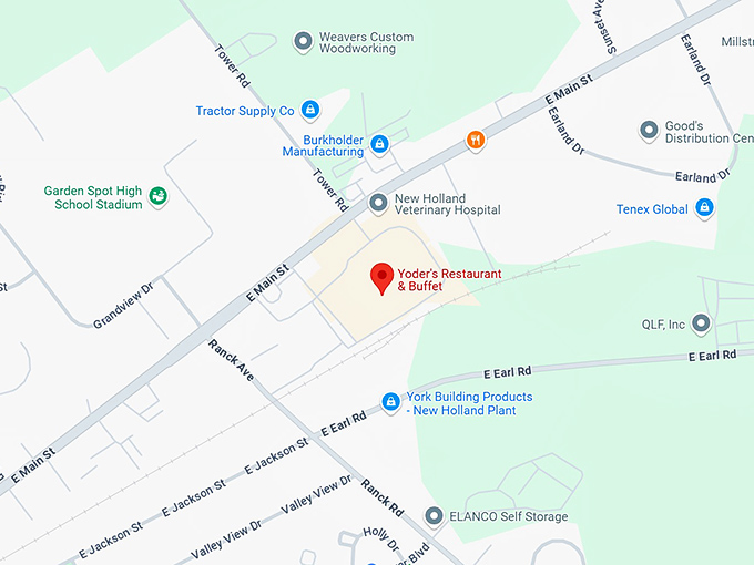 16. yoder&rsquo;s restaurant & buffet map
