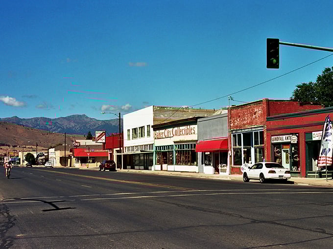 Baker City's historic main street looks like a movie set where the Old West meets affordable retirement dreams.