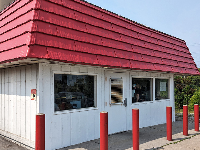 The iconic red roof of Calumet Fisheries stands out like a beacon for seafood lovers. Simple outside, spectacular inside!