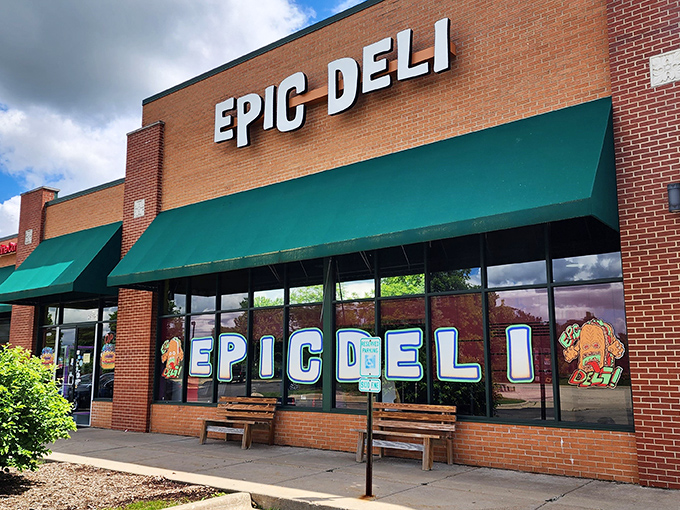 That green awning beckons like a beacon of sandwich salvation in suburban McHenry. 