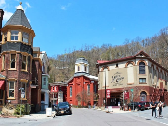 Jim Thorpe's Victorian charm nestled between mountains looks like a movie set where time decided to take a vacation.