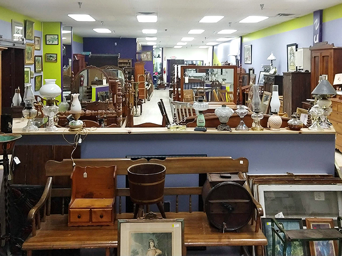 Lost In Time Antique Mall: Where vintage treasures create a colorful maze that would make any collector's heart skip a beat. 