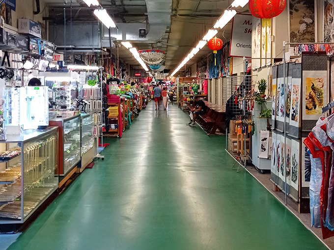 Main Gate's endless green corridors beckon treasure hunters into a wonderland of collectibles and curiosities.