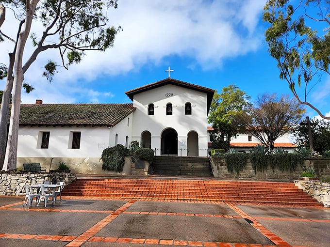 White walls and red-tiled roofs that have witnessed centuries of California history. Like stepping into a postcard from the past!