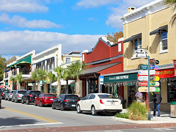 Mount Dora's main street &ndash; where time slows down and every shop window beckons with treasures waiting to be discovered.
