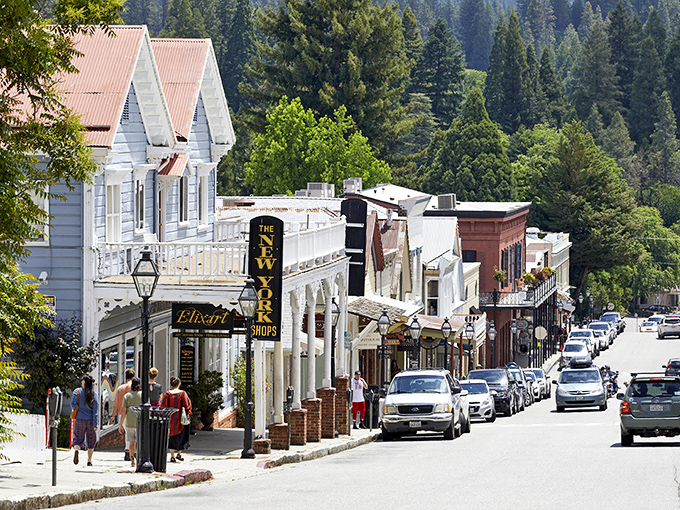 Nevada City's Victorian charm on full display. Like stepping into a Gold Rush postcard where history meets small-town magic.
