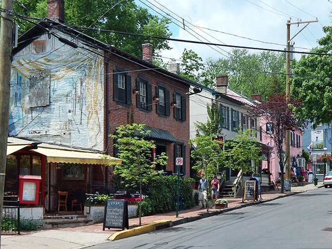 The quaint streets of New Hope invite leisurely exploration, where every corner promises a new discovery.