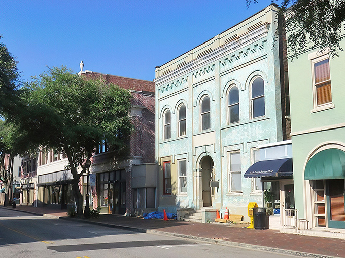 Historic downtown Sumter welcomes you with pastel-colored buildings and brick-paved streets that whisper stories from another era.