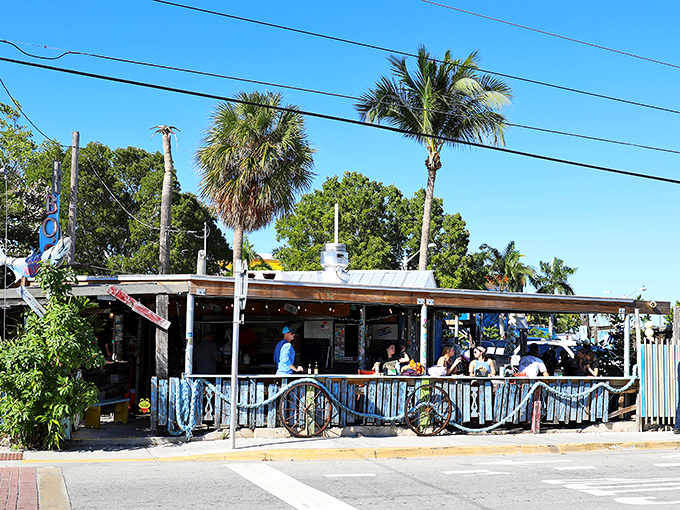 License plates, fishing nets, and hungry locals&mdash;the holy trinity of authentic Florida seafood joints. The outdoor seating practically screams "vacation mode: activated!"