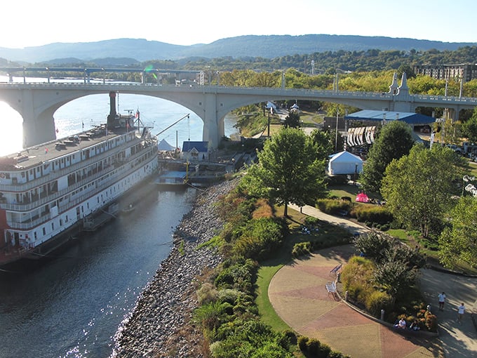 Chattanooga's iconic bridge spans the Tennessee River, connecting downtown to adventure with views that would make even Instagram jealous.