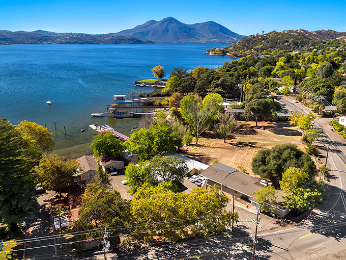 Clearlake: Where your dock neighbors might be eagles and your mortgage feels like pocket change. This view comes standard with every property.