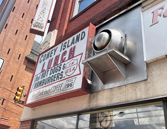 That vintage sign isn't just for show&mdash;it's a beacon of hope for hot dog lovers wandering the streets of Johnstown.