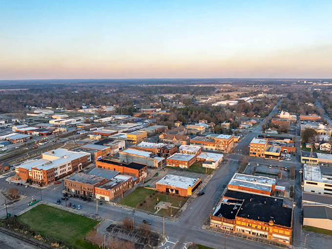 From this bird's eye view, Cordele unfolds like a storybook town – where every street corner might hide your next favorite discovery.