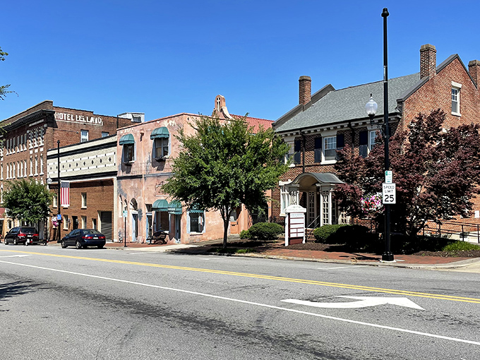 Danville's charming streetscape feels like a movie set where small-town America still thrives, complete with those classic storefronts.
