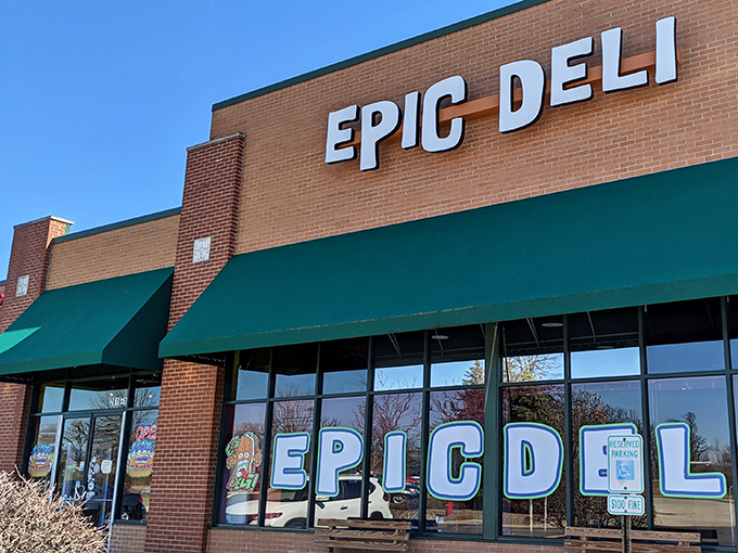 Epic Deli's storefront promises big flavors behind those welcoming brick walls and windows. 