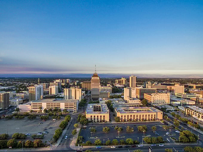 The heart of California's Central Valley beats in Fresno, where historic architecture meets modern living under endless blue skies.