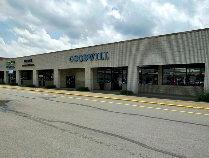 Goodwill's spacious storefront promises adventures in thrifting. Where yesterday's castoffs become tomorrow's conversation pieces.