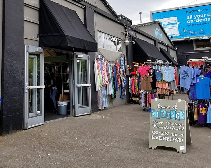 Step into Portland's time machine! House of Vintage displays its wearable treasures right out front, impossible to pass without a peek.
