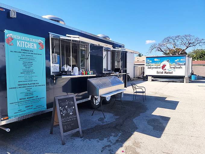 Where seafood dreams come true! This unassuming blue trailer houses some of West Palm Beach's most spectacular ocean treasures.