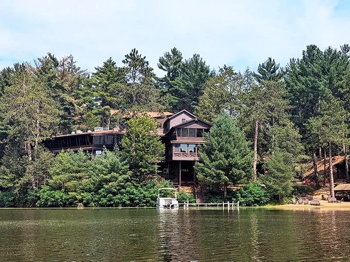 Mirror Lake views from Ishnala's dining room. Where pine trees frame your meal and sunsets steal the show.
