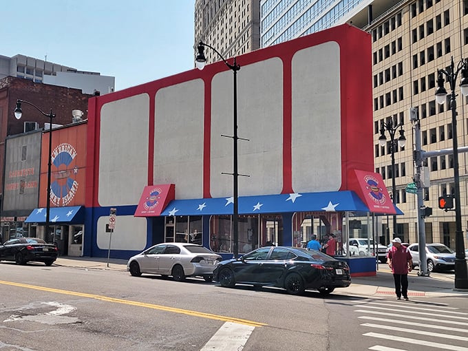 Where Detroit's coney dreams come true! That iconic red and blue facade has welcomed hungry visitors for generations.