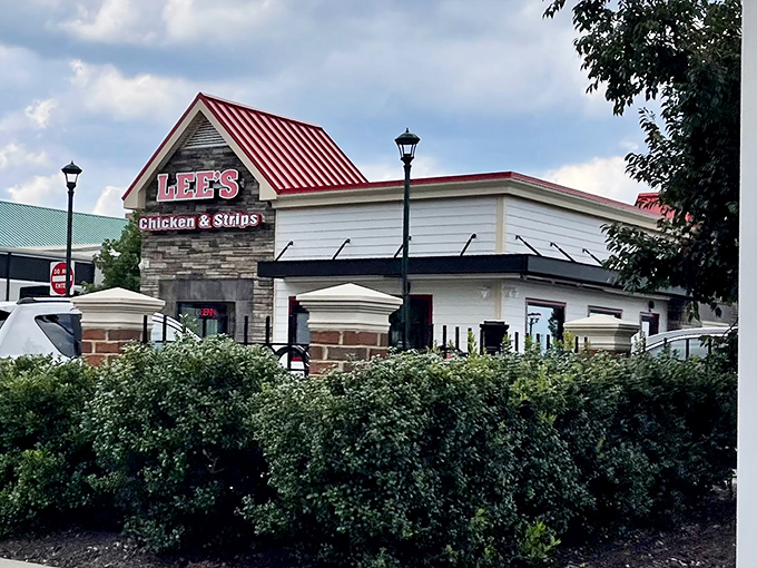 Red roof, simple sign, life-changing chicken. Sometimes the best things come in unassuming packages.
