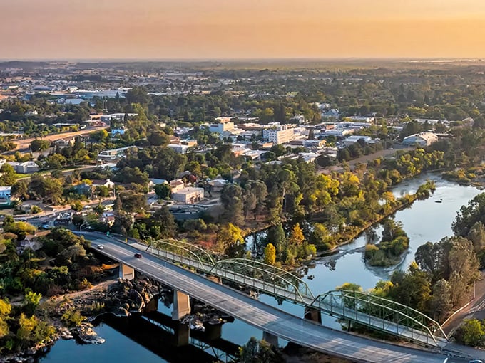 The Feather River winds gracefully through Oroville, where nature's beauty and affordable living flow together like old friends catching up.
