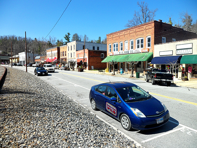 Saluda's Main Street looks like a movie set where time decided to take a leisurely stroll and never left.