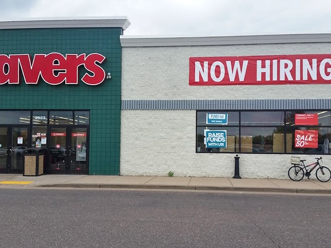 "Now Hiring" at Savers means more helping hands to organize the endless sea of potential treasures awaiting discovery.