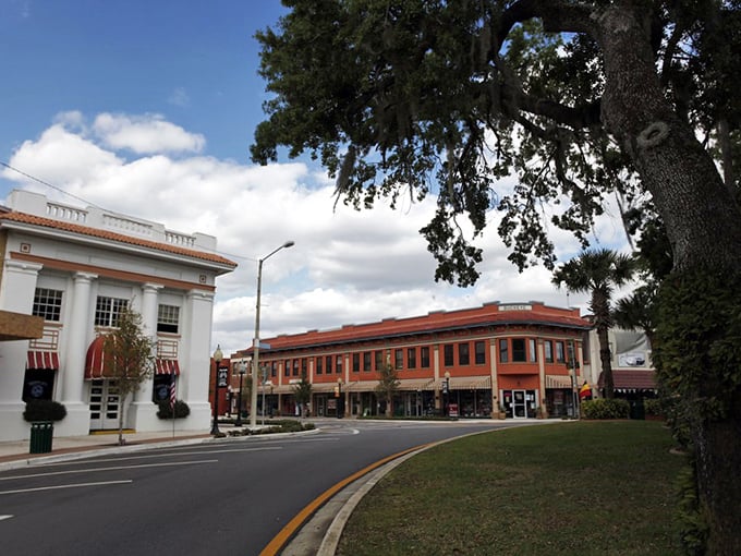 Historic buildings frame Sebring's walkable downtown, where retirement dollars stretch further under the warm Florida sun.