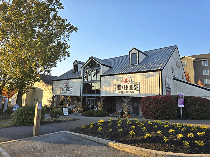 The only thing more beautiful than this rustic Smokehouse at sunset is the smoke ring on their brisket.