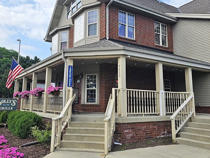That welcoming porch isn't just for show&mdash;it's the gateway to butter burger paradise, where Wisconsin dairy meets beef in a glorious union.