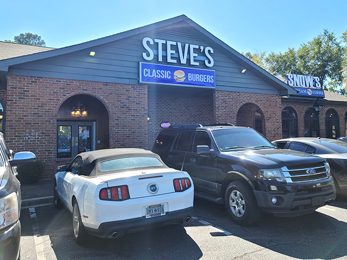Steve's Classic Burgers (Columbia): That blue sign is like a beacon for burger lovers&mdash;simple, straightforward, and signaling delicious things ahead.