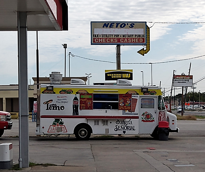 Parked like a culinary oasis next to Neto's check cashing. This unassuming food truck delivers five-star flavors at one-star prices.