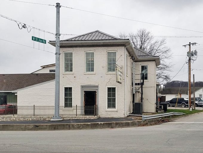 A historic corner building with character to spare. The Chicken House may not look fancy, but Indiana chicken lovers know that's not where the magic happens.