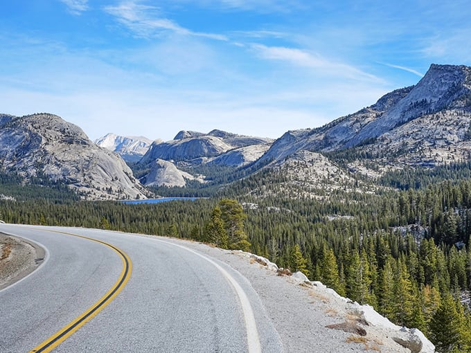 Yosemite's high-altitude highway offers the kind of views that make you forget your playlist and roll down all the windows.