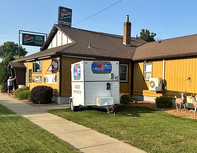Summer pilgrimage spot for fish lovers! That yellow exterior isn't just sunny&mdash;it's a beacon calling you to Wisconsin's perch paradise.