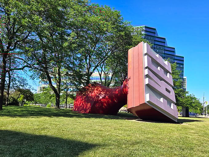 The word "FREE" never looked so expensive! This rubber stamp could mark the whole Lake Erie shoreline. 