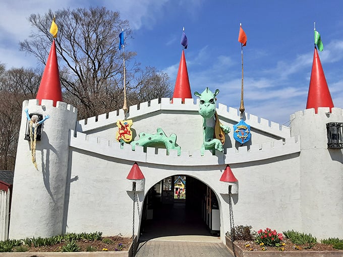 Dragons and knights and flags, oh my! This storybook castle doesn't just guard treasures &ndash; it guards childhood memories.