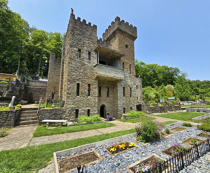 Who needs European airfare when you can storm this castle in Loveland? Sir Harry's dream stands proudly against an Ohio summer sky.