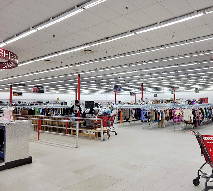 A thrifter's paradise stretches to the horizon&mdash;racks upon colorful racks where yesterday's fashion finds tomorrow's admirers at fraction-of-retail prices.