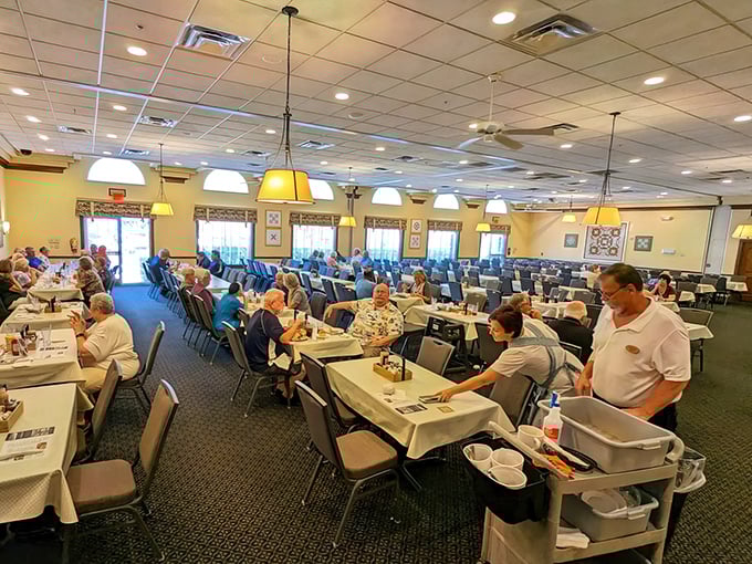 The bustling dining room speaks volumes&mdash;this isn't just a meal, it's a pilgrimage for locals and tourists seeking authentic Amish cooking in Florida's sunshine state.