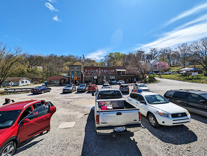 The parking lot tells a story &ndash; locals and visitors alike discovering this hidden gem tucked into the Shawnee Hills.